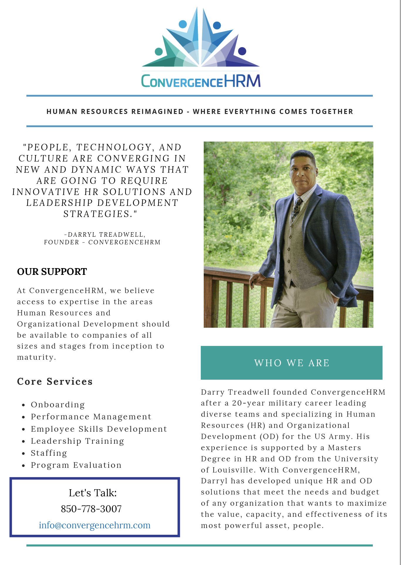 Convergence HRM Brochure - Convergence HRM